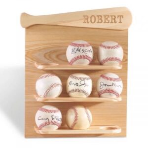 lillian vernon kids personalized baseball display shelf - boys hanging display, game balls