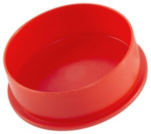 caplugs ec-16 ec series – plastic cap for threaded connectors, 500 pack, red ld-pe, nominal thread size 1" flanged, protective closures, dirt and moisture seals, finishing, masking, easy removal