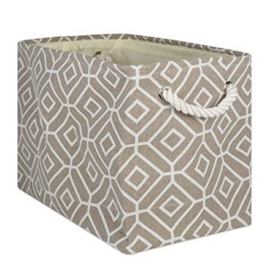 dii collapsible polyester storage bin, stained glass, stone, large rectangle