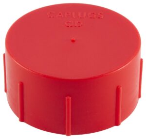 caplugs cd-6 cd series – threaded plastic cap for flared jic fittings, 1000 pack, red ld-pe, to fit thread size 9/16"-18 protective closures, dirt and moisture seals, masking, painting, plating