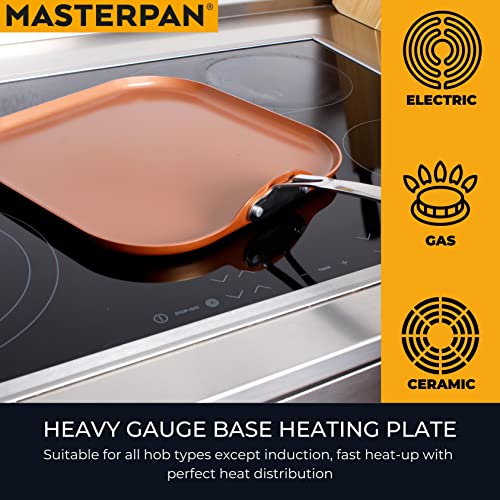 MasterPan Copper tone 11-inch Ceramic Non-stick Griddle pan