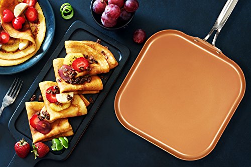 MasterPan Copper tone 11-inch Ceramic Non-stick Griddle pan