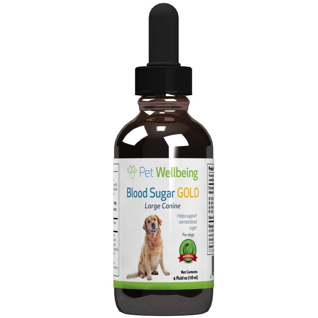 Pet Wellbeing - Blood Sugar Gold Value Size for Dogs & Cats - Natural Support for Healthy Blood Sugar Levels in Your Pet with Diabetes - 4 oz (118ml)