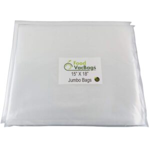 15-inch by 18-inch foodvacbags commercial vacuum sealer bags, industrial size storage for food, clothing, documents (600)