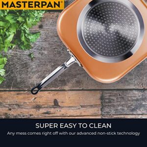 MasterPan Copper tone 11-inch Ceramic Non-stick Griddle pan