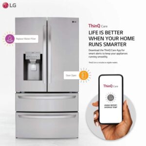 LG 28 cu.ft. Smart wi-fi Enabled French Door Refrigerator - 27.80 ft³ - 2X Freezer Drawer(s) - 18.60 ft³ Net Refrigerator Capacity - 9.20 ft³ Net Freezer Capacity - 724 kWh per Year - Smooth - LED