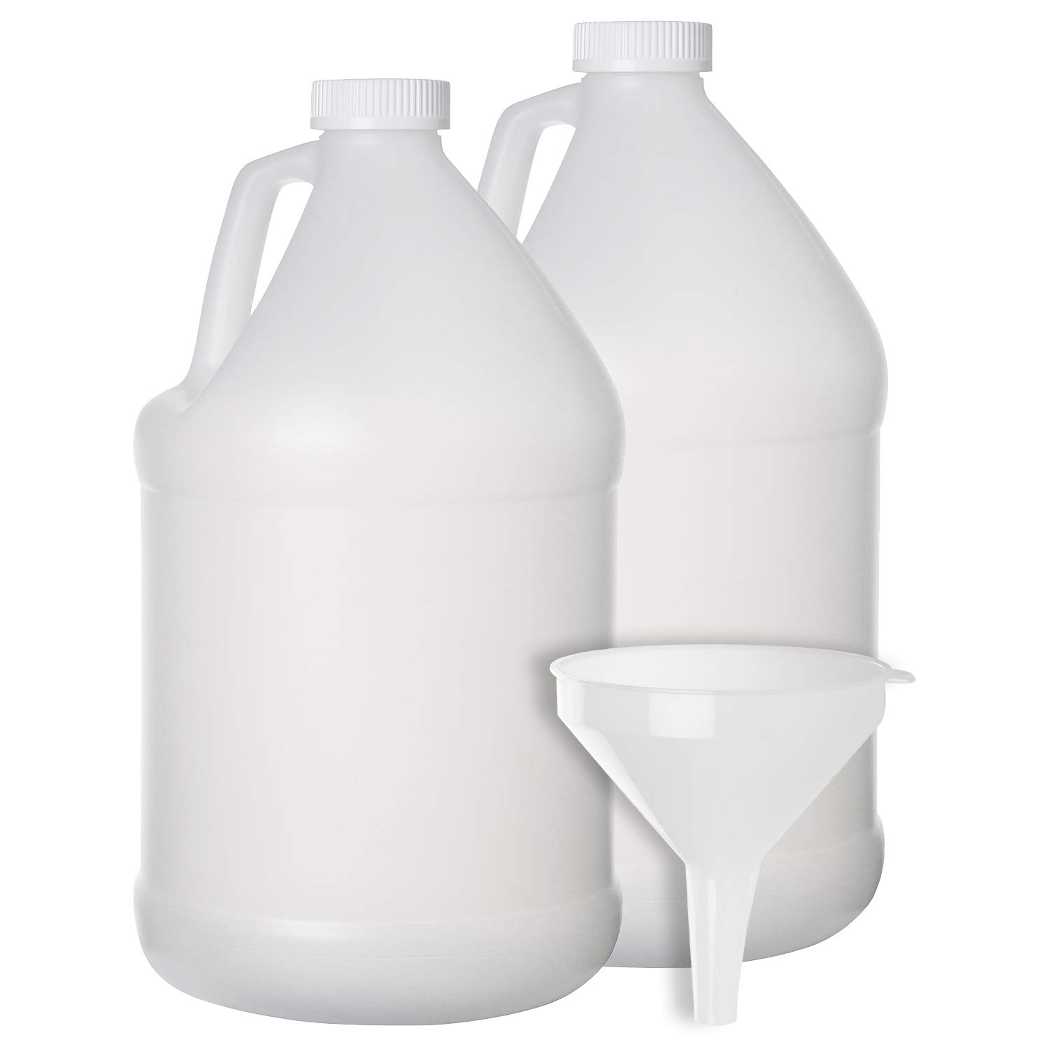 DilaBee- 1 Gallon Jug Plastic Bottle -Great for Storage,2 Pack Empty Gallon Jugs with Caps- for Home and Commercial Use - Food Safe BPA Free