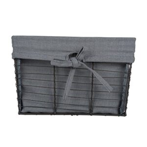 DII Farmhouse Chicken Wire Storage Baskets with Liner, Medium, Vintage Grey, 11x7.88x7", 2 Piece