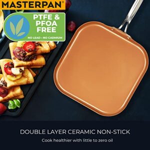 MasterPan Copper tone 11-inch Ceramic Non-stick Griddle pan