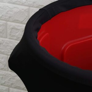 Balsa Circle 24-40 gallons Black Stretchable Spandex Round Waste Trash Bin Container Cover Wedding Party Fundraiser Decorations