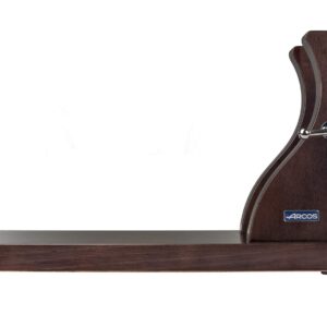 ARCOS - Professional Ham Stand. Elegant Lacquered Pine Wood Ham Holder with Metal Hardware. Premium Prosciutto Carving Stand. 20"x11"x7" - Mahogany Color