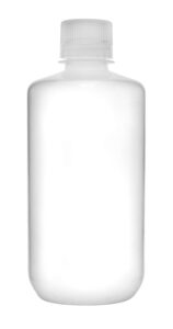 eisco reagent bottle, 1000ml - narrow mouth with screw cap - polypropylene - translucent