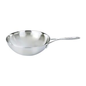 demeyere industry 5-ply 5-qt stainless steel flat bottom wok