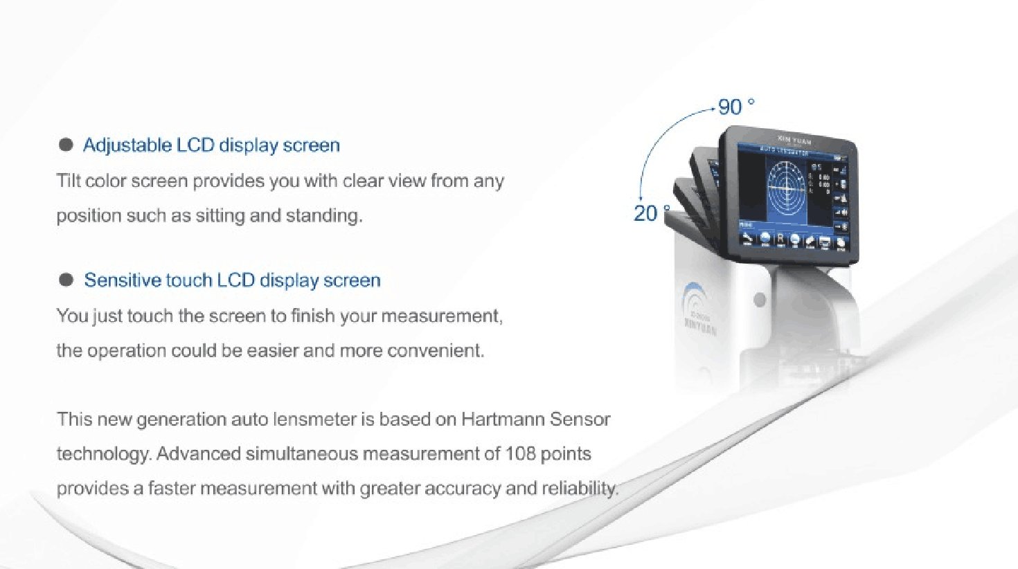 JD-2600A 7'' LCD Touch Screen New Digital Auto Lensmeter Lensometer Focimeter