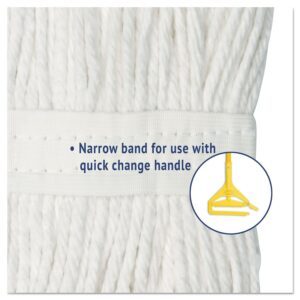 Boardwalk BWK2020CCT #20 Cut-End Cotton Wet Mop Head - White (12/Carton)