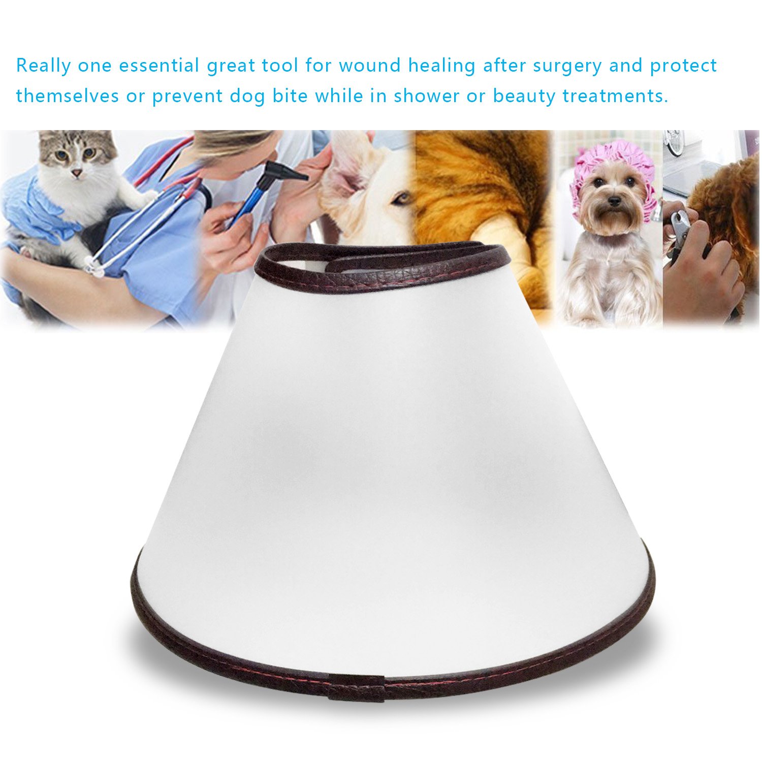 Adjustable Dog Elizabeth Collar Latest Upgrade Felicey Pet Protective Collar with Soft Edge Dog Neck Cone Recovery Cone Collar for Anti-Bite Lick, Surgery or Wound Healing (XL)