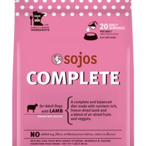 Sojos Complete Lamb Recipe Dehydrated Dog Food, 7 lb