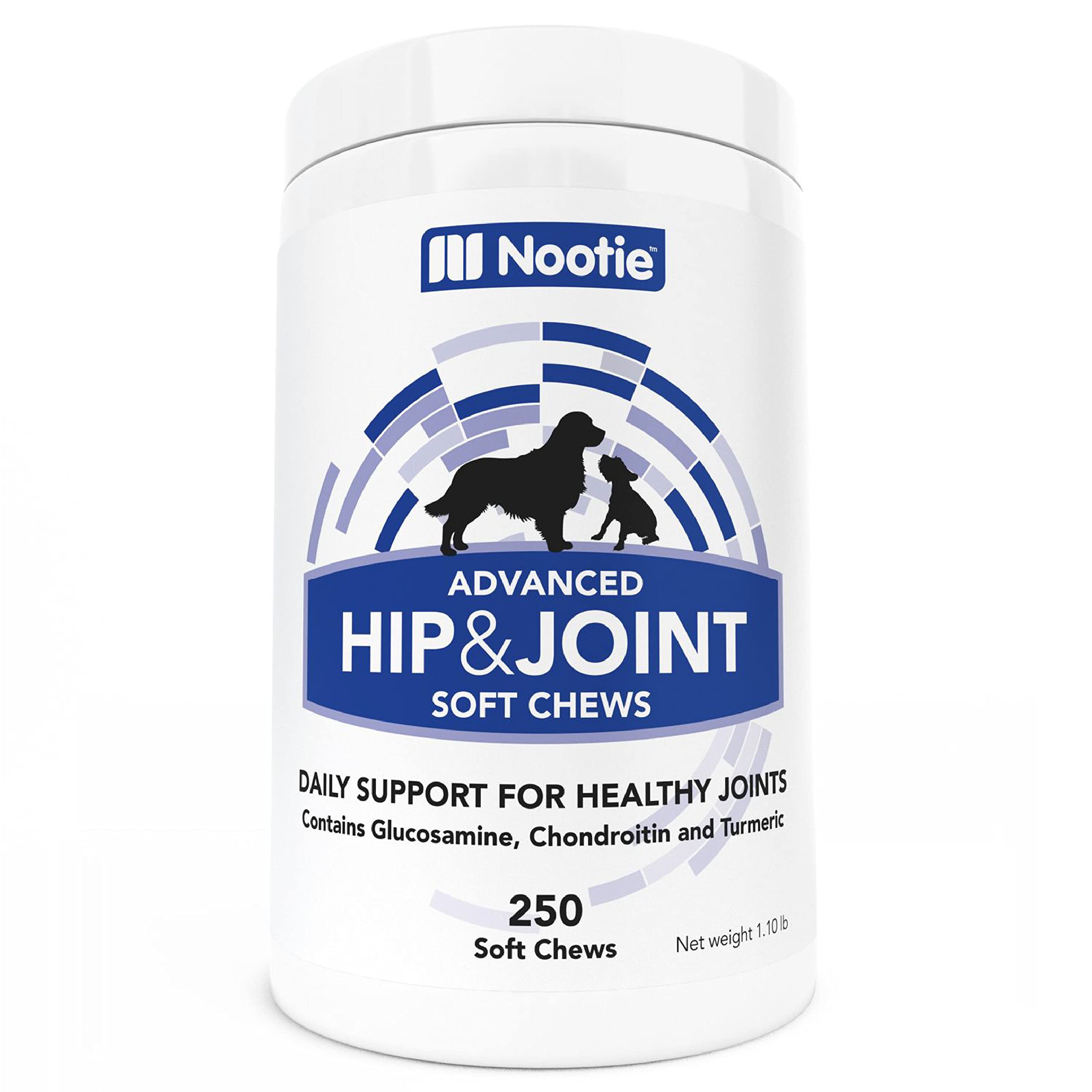 Nootie Glucosamine for Dogs - 250 ct - Hip and Joint Soft Chews Supplement for Dogs - Daily Dog MSM Chondroitin Chews with Turmeric - Joint Care Vitamins for All Breeds and Sizes USA