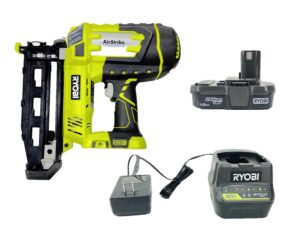 ryobi 18v one+ airstrike 16-gauge 3/4"-2-1/2" cordless finish nailer p325 - battery & charger included