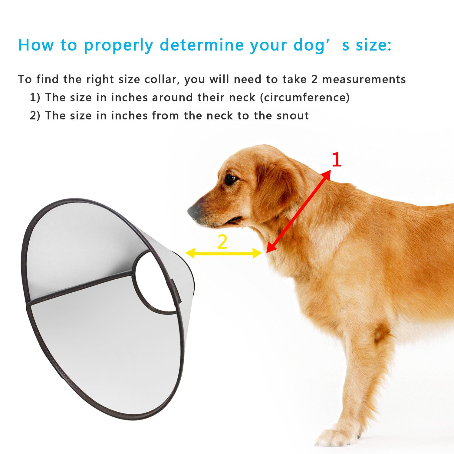 Adjustable Dog Elizabeth Collar Latest Upgrade Felicey Pet Protective Collar with Soft Edge Dog Neck Cone Recovery Cone Collar for Anti-Bite Lick, Surgery or Wound Healing (XL)