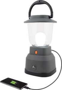 eco survivor ecosurvivor led camping lantern, emergency lantern, battery powered, 800 lumens, 200 hour run time, gray, ideal for hiking, outdoors, emergency, hurricane and storm, 39616