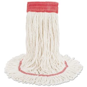 Boardwalk 503WHCT Super Loop Wet Mop Head, Cotton/Synthetic, Large Size, White, 12/Carton