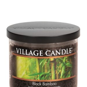 Village Candle Black Bamboo 17 oz Glass Bowl Scented Candle, Medium