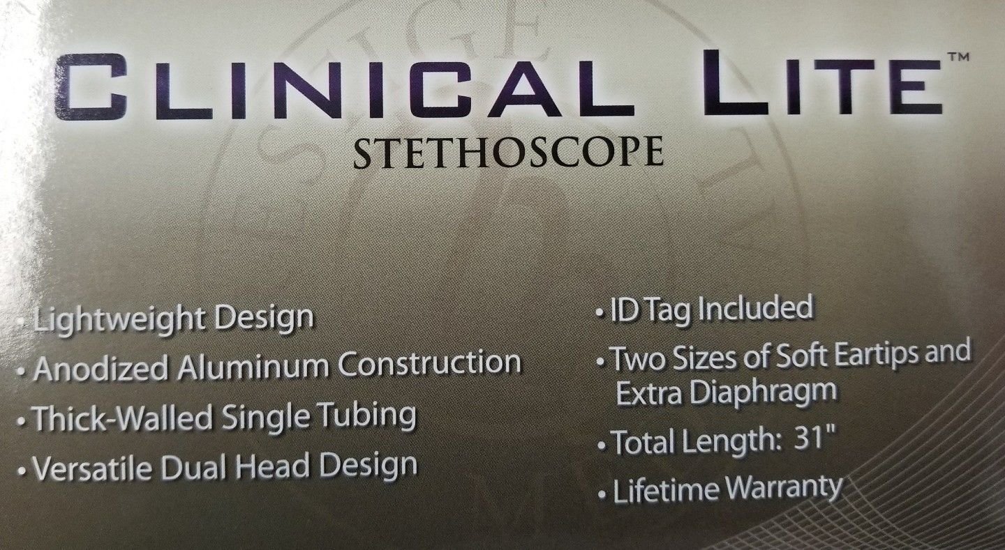 prestige medical Clinical Lite™ Stethoscope Black Model: 121