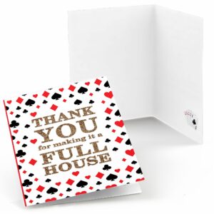 big dot of happiness las vegas - casino party thank you cards (8 count)