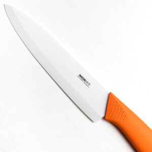 best ceramic chef knife by imori - chef rated 8” blade with safeedge back corner