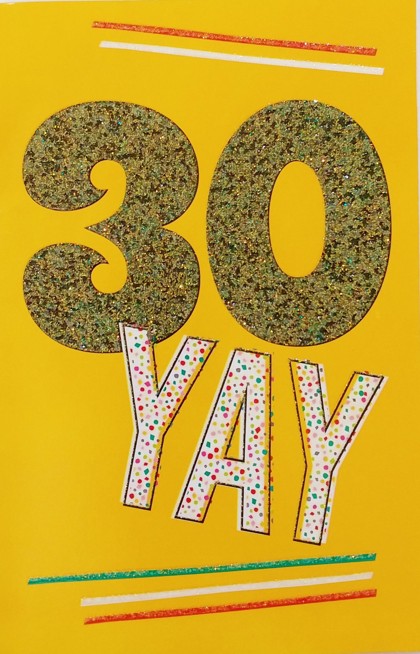 30 YAY Happy 30th Birthday Greeting Card -"Welcome To The Club" Thirty Years Old/Thirtieth