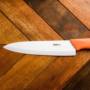 Best Ceramic Chef Knife by IMORI - Chef Rated 8” Blade with SafeEdge Back Corner