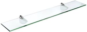 spancraft glass oriole glass shelf, chrome, 8 x 24