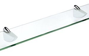 Spancraft Glass Oriole Glass Shelf, Chrome, 8 x 24