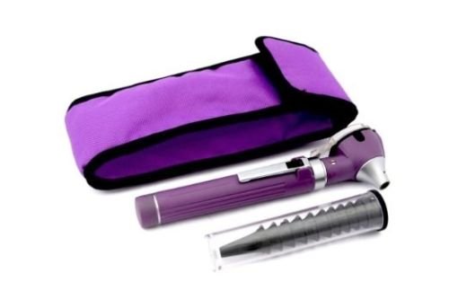 Otoscope - Compact Pocket Size Fiber ENT Optic Otoscope Purple Otoscope