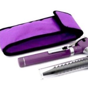 Otoscope - Compact Pocket Size Fiber ENT Optic Otoscope Purple Otoscope