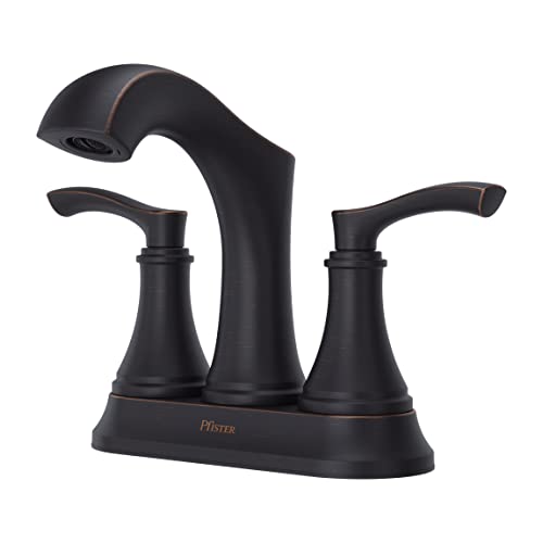 Pfister Auden Bathroom Sink Faucet, 4-Inch Centerset, 2-Handle, 3-Hole, Tuscan Bronze Finish, LF048ADYY