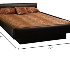 Strobel Organic Vail Complete Waterbed 5 Board Fabric Upholstered Chocolate Fabric King