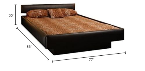 Strobel Organic Vail Complete Waterbed 5 Board Fabric Upholstered Chocolate Fabric King