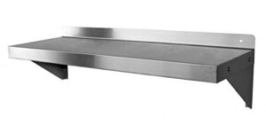 gsw ws-w16 series stainless steel wall shelf, 16" width (16" x 48")