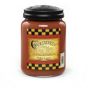 candleberry candles | amber leaves candle | best candles on the market | hand poured in the usa | highly scented & long lasting | large jar 26 oz