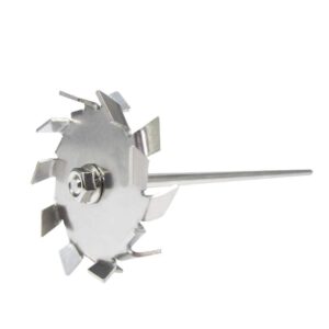 YUCHENGTECH Dispersing Disc Dispersion Impeller Dispersing Machine Blade Paddle Impeller Stainless Steel 6cm Disc with 8X300mm Rod (2.36″disc with 0.31″X11.8″Rod)