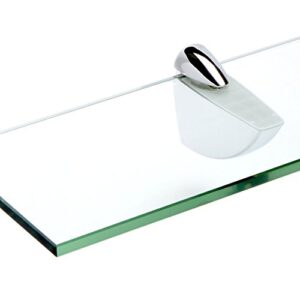 Spancraft Glass Oriole Glass Shelf, Chrome, 8 x 24