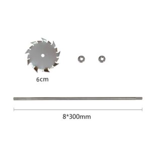 YUCHENGTECH Dispersing Disc Dispersion Impeller Dispersing Machine Blade Paddle Impeller Stainless Steel 6cm Disc with 8X300mm Rod (2.36″disc with 0.31″X11.8″Rod)