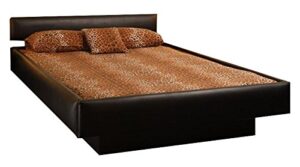 strobel organic vail complete waterbed 5 board fabric upholstered chocolate fabric king