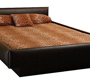 Strobel Organic Vail Complete Waterbed 5 Board Fabric Upholstered Chocolate Fabric King