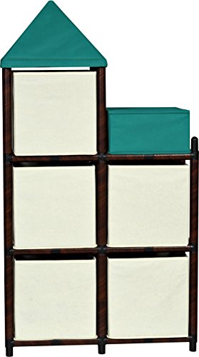 OneSpace 1 Recycled Paper Fantasy Fort Kids Storage Unit, Green and Brown