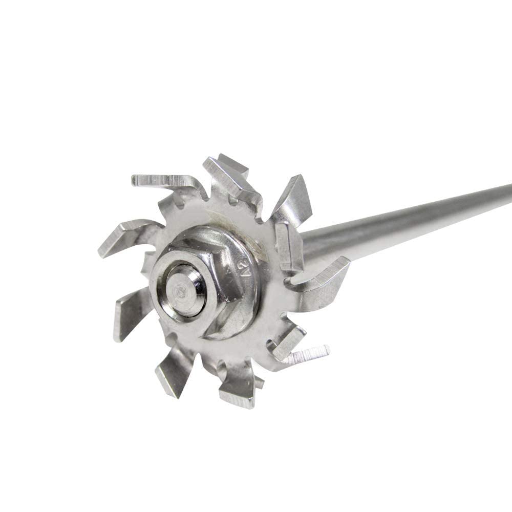 YUCHENGTECH Dispersing Disc Dispersion Impeller Dispersing Machine Blade Paddle Impeller Stainless Steel 3cm Disc with 7X300mm Rod （1.18″disc with 0.27″X11.8″Rod）