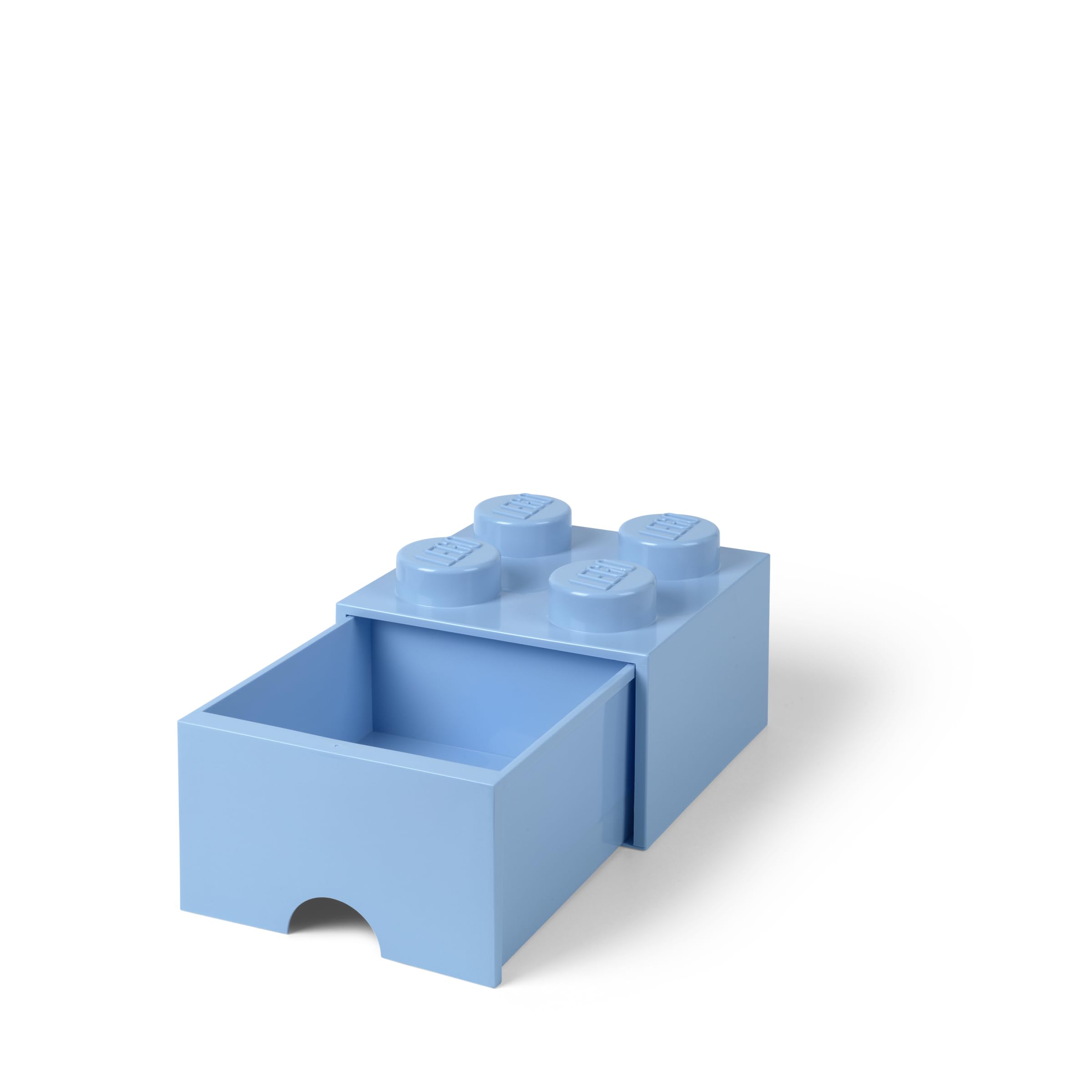 LEGO Brick Drawer, 4 Knobs, 1 Drawer, Stackable Storage Box, Light Royal Blue