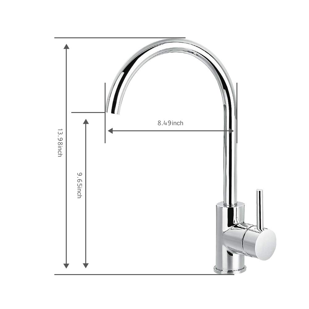 Sink Faucets Single Handle 360 Degree Swivel Hot&Cold Mixer Single Handle Kitchen Sink Faucet